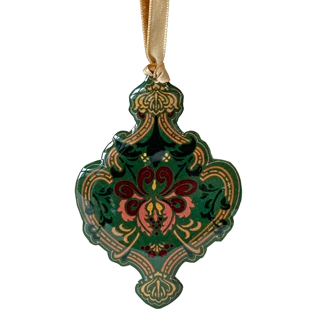 Heidi Larson Ornament – Scrooge's Wallpaper Green – Guthrie Theater Store